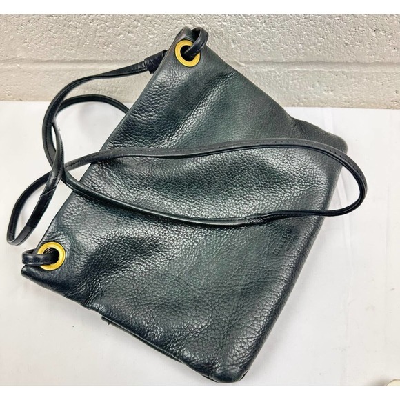 margot | Bags | Margot New York Black Leather Grommet Crossbody Bag ...